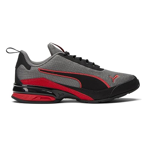 PUMA Viz Runner Sport Running Shoe Mens Running 115 DM US CastlerockHigh Risk RedBlack