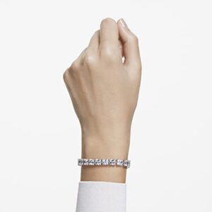 SWAROVSKI Millenia bracelet, Square Cut Crystals, White, Rhodium Finish