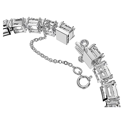 SWAROVSKI Millenia bracelet, Square Cut Crystals, White, Rhodium Finish