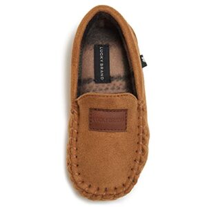 lucky brand boy's micro-suede moccasin loafer slippers