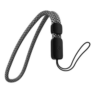 spigen universal adjustable hand wrist strap phone lanyard compatible with apple airpods pro (2nd generation) - black