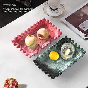 Resin Tray Mold with Bead Edges Rectangle Jewelry Plate Mould for Resin Epoxy Casting Display Trinket Candles Holder Soap Dish Storage Container Art Crafts Making Supplies Home Decoration