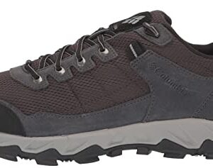 Columbia Men's Valley Pointe Waterproof Hiking Shoe, Shark/Monument, 11.5 Wide