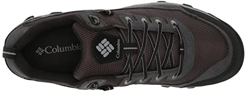 Columbia Men's Valley Pointe Waterproof Hiking Shoe, Shark/Monument, 11.5 Wide