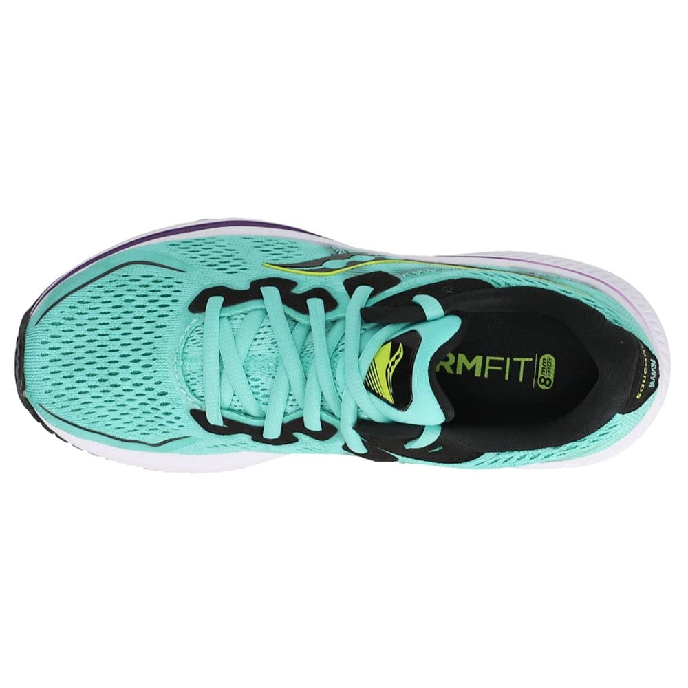 Saucony Women's Omni 20 Running Shoe, Cool Mint/Acid, 8