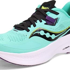 Saucony Women's Guide 15 Running Shoe, Cool Mint/Acid, 8