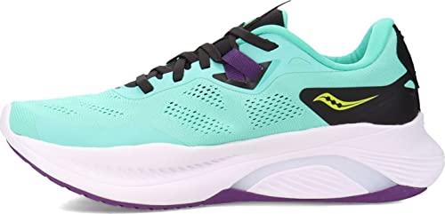 Saucony Women's Guide 15 Running Shoe, Cool Mint/Acid, 8