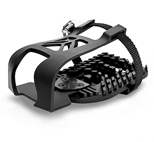 Boerte Peloton Bike & Peloton Bike+ Pedals Compatible Toe Cage Adapters - Convert Look Delta Pedals on Indoor Exercise Bike to Toe Cages and Straps - Ride with Regular Shoes