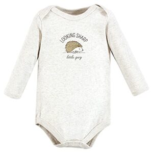 Hudson Baby Unisex Baby Cotton Long-Sleeve Bodysuits Forest Deer 5-Pack, 12-18 Months