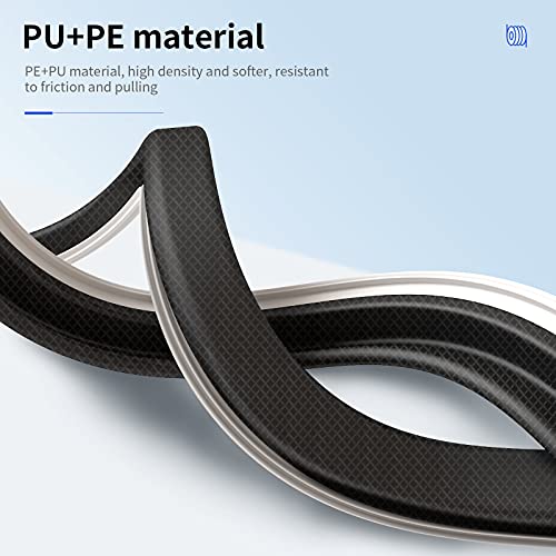 Weather Stripping Seal Strip for Doors "Q" Foam,Hard Flange Card Slot Installation Seals Large Gap,Easy Cut to Size (26FEET, Black)