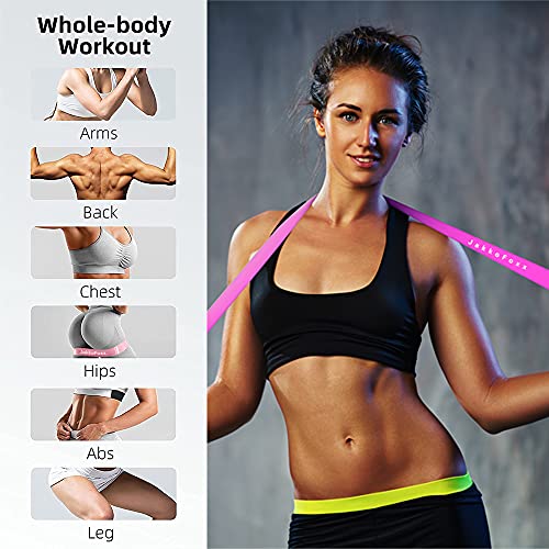 Resistance Loop Exercise Bands Exercise Bands for Home Fitness, Stretching, Strength Training, Physical Therapy,Elastic Workout Bands for Women Men Kids, Set of 5