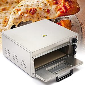 1500w electric pizza baking oven for 12-14 inch pizzas, single deck fire stone commercial pizza oven countertop convection oven countertop electric pizza and snack oven for restaurant home