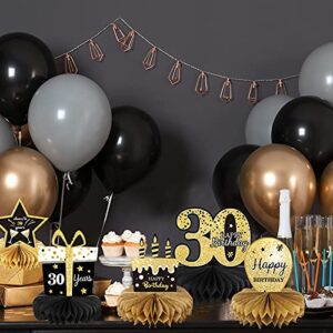 9 Pieces 30th Birthday Decoration 30th Birthday Centerpieces for Tables Decorations Cheers to 30 Years Honeycomb Table Topper for Men and Women Thirty Years Birthday Party Decoration Supplies(30th)