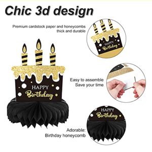 9 Pieces 30th Birthday Decoration 30th Birthday Centerpieces for Tables Decorations Cheers to 30 Years Honeycomb Table Topper for Men and Women Thirty Years Birthday Party Decoration Supplies(30th)