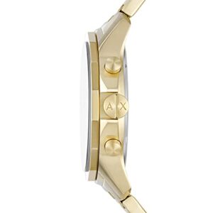 A|X ARMANI EXCHANGE Men's Quartz Watch with Stainless Steel Strap, Gold, 22 (Model: AX1721)