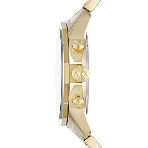 A|X ARMANI EXCHANGE Men's Quartz Watch with Stainless Steel Strap, Gold, 22 (Model: AX1721)