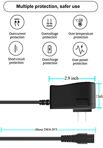 Replacement for Bissell SpinWave Mop Charger, Power Cord Compatible with Bissell 2315/2315A/23157/23158/23159/2037, 1614563 Charging Cord Replacement for Bissell SpinWave Cordless Hard Floor Expert