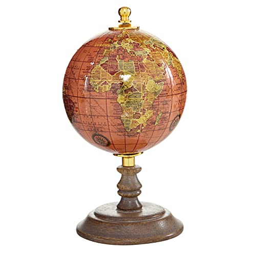 Deco 79 Metal Small Globe, Set of 4 4"W, 7"H, Multi Colored