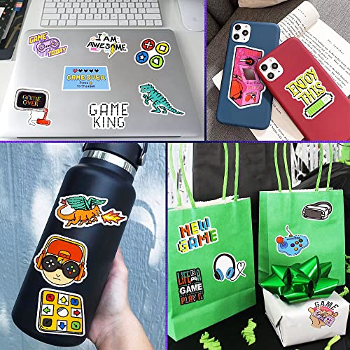 QTL Classic Gaming Stickers for Laptop Stickers for Kids Adults Video Game Stickers for Water Bottles Gamer Stickers Vinyl Waterproof Stickers Packs 50Pcs