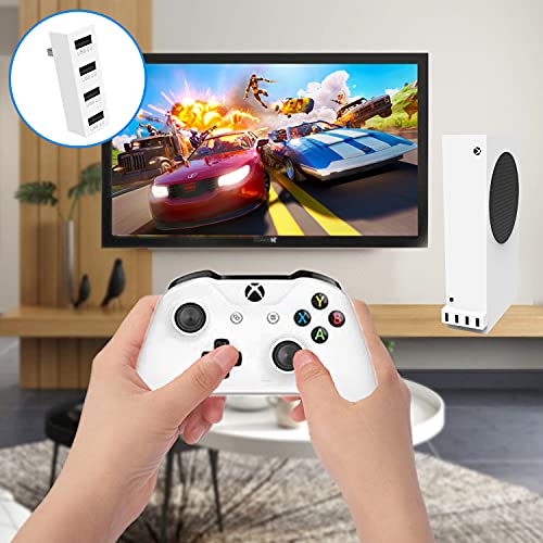 4 Ports USB Hub 2.0 for Xbox Series S, High Speed USB Hub Splitter Expansion Adapter Compatible with Xbox Series S Console