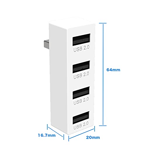 4 Ports USB Hub 2.0 for Xbox Series S, High Speed USB Hub Splitter Expansion Adapter Compatible with Xbox Series S Console