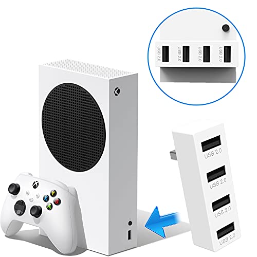 4 Ports USB Hub 2.0 for Xbox Series S, High Speed USB Hub Splitter Expansion Adapter Compatible with Xbox Series S Console