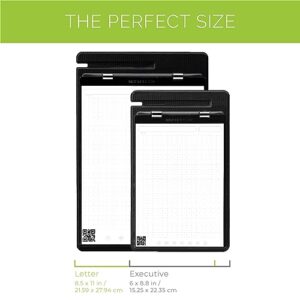 Rocketbook Orbit Legal Pad Letter - Smart Reusable - Black, Lined/Dot-Grid