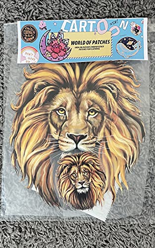 World of Patches Animal Trendy Heat Print Iron on Deals for Clothing Design Lion King Iron on Patches for T-Shirt Hoodie Pillow Iron on Thermal Transfer ( B-S )