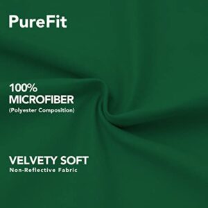 PureFit Green Backdrop Curtains for Parties, Birthday, Photoshoot, Wedding, Pooja – Non Reflective Background Curtains for Decoration, Velvety Soft Long Drapes, 5×10 ft, Set of 2 Panels