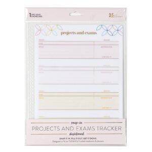 7" x 9" snap-in dashboard for projects & exams. two-sided wet erase surface. gold metallic accents. fits spiral notebooks 7" x 9" or larger by erin condren.