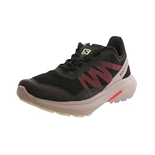 Salomon HYPULSE Trail Running Shoes for Women, Black/Quail/Rainy Day, 8.5