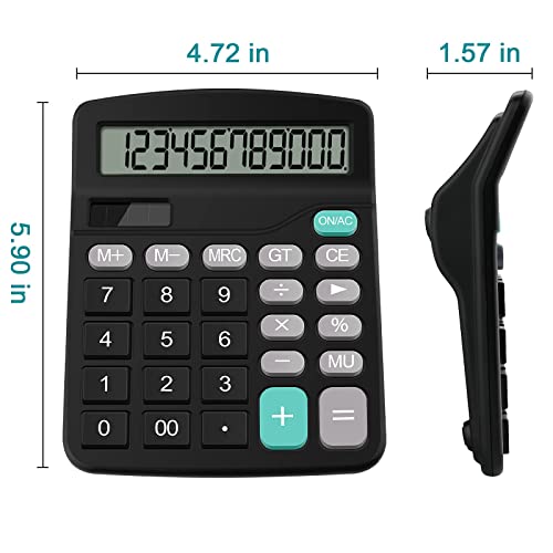 Desk Calculator Large Display Black