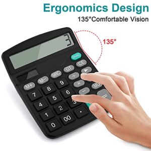 Desk Calculator Large Display Black