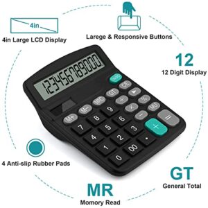 Desk Calculator Large Display Black