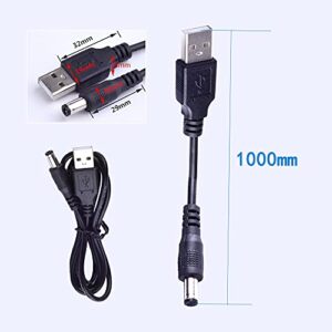 Power Cord 5V Replacement Charger USB adapter is suitable for a variety of electric hairdressers, shavers, beauty instruments, purifiers, table lamps and others 5521 adapter hq8505 charging line