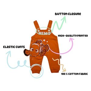 Finding Nemo Cotton Baby Overall/Romper With Long Sleeve Tshirt For Newborns & Infants & Toddlers – 2 PIECES - Unisex