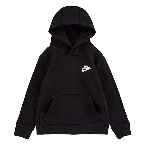 Nike Baby Boy's Club Fleece Pullover Hoodie (Toddler) Black 2T (Toddler)