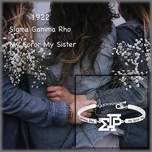 U-CHYTY Sigma Gamma Rho Sorority Bracelet 1922 Sorority Paraphernalia Bracelet Greek Sorority Jewelry for Women(CBR)