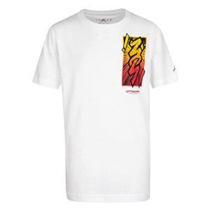 jordan boy's zion let's dance tee (big kids) white md (10-12 big kid)