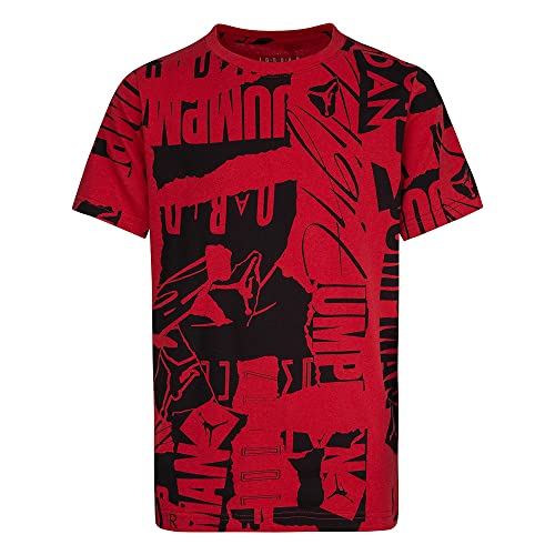 Jordan Boy's Jumpman Flight Print Tee (Big Kids) Gym Red LG (14-16 Big Kid)