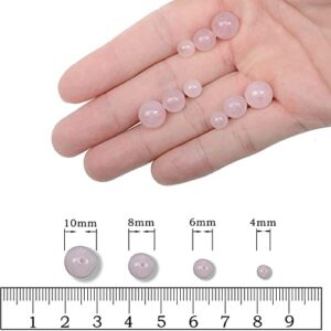 GangGangHao 750pcs 6mm Real Natural Round Stone Beads Smooth Crystals Loose Gemstone Multi Color Mixed DIY for Jewelry Making(6mm,15 Color Mix-S1)