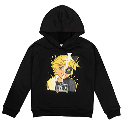 Miraculous Cat Noir Big Girls Fleece Hoodie Black 14-16