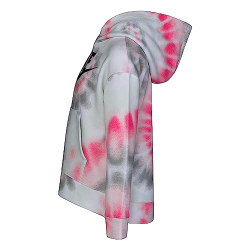 Nike Girl's Club Fleece Tie-Dye Hoodie (Little Kids) Hyper Pink 6 Little Kid