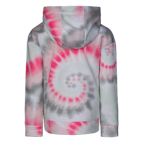 Nike Girl's Club Fleece Tie-Dye Hoodie (Little Kids) Hyper Pink 6 Little Kid