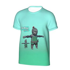 Teen Boys and Girls with Round Neck T-Shirt, 3D Print with Human Fall Flat for Teengers,Boys,Girls.3-X-Small