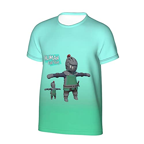 Teen Boys and Girls with Round Neck T-Shirt, 3D Print with Human Fall Flat for Teengers,Boys,Girls.3-X-Small