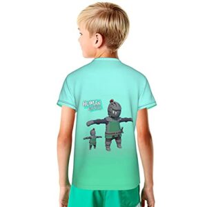 Teen Boys and Girls with Round Neck T-Shirt, 3D Print with Human Fall Flat for Teengers,Boys,Girls.3-X-Small