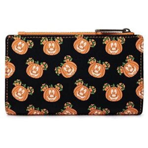 loungefly disney mickey-o-lantern flap wallet