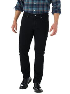 lee men's legendary regular fit tapered leg jean, overdye black, 42w x 29l