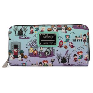 disney hocus pocus scene aop zip-around wallet